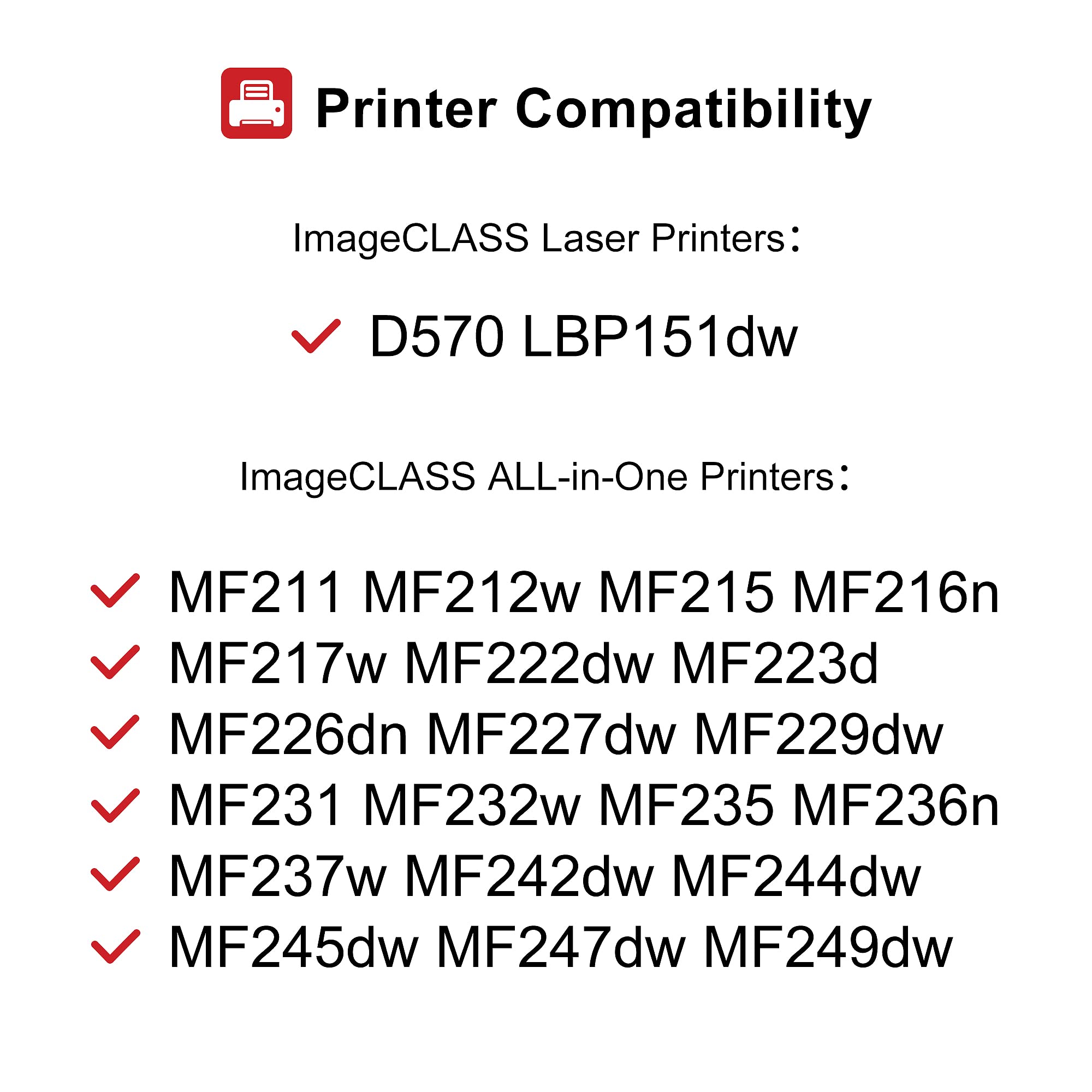 CRG137 137 Toner Compatible Replacement for Canon 137 Black Toner Cartridge CRG137 Compatible with ImageCLASS D570 MF232w MF242dw MF236n MF249dw MF244dw MF247dw MF227dw MF229dw 3D Printer