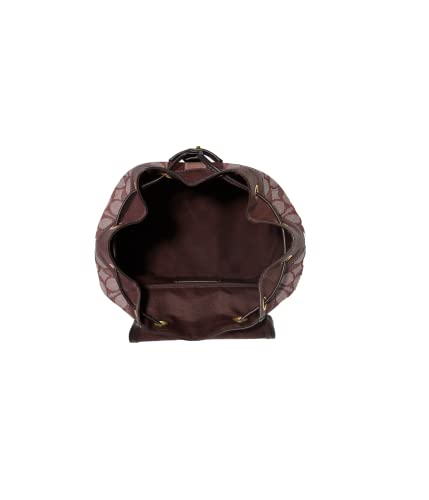COACH Dempsey Drawstring Backpack In Signature Jacquard Patch And Stripe (IM/Wine Multi)