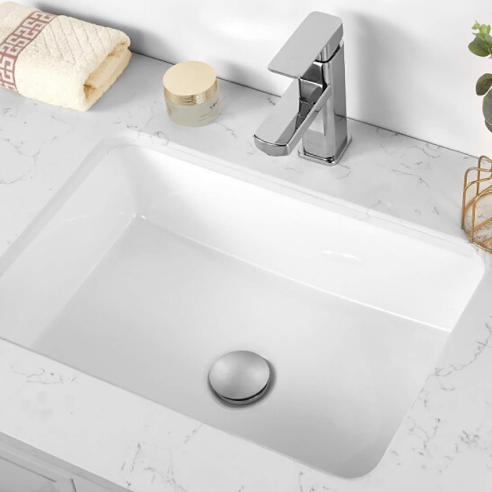 SWHYGER Pop Up Drain Assembly Brushed Nickel,Bathroom Sink Drain with Removable Brass Strainer Basket Without Overflow Vessel Basin Sink Drain Stopper,83606BN.