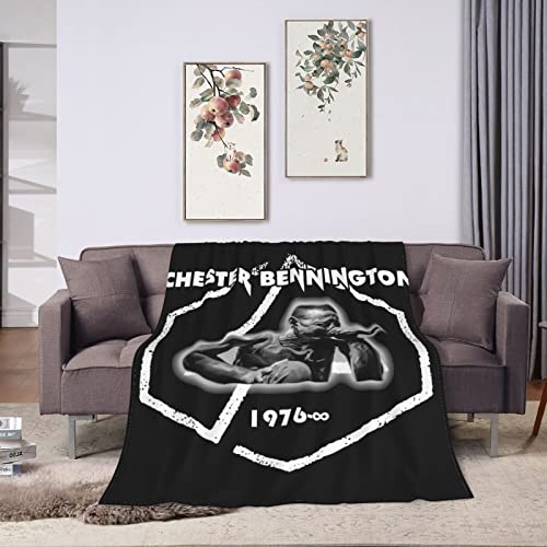Chester Bennington Blanket Flannel Super Soft Fleece Lightweight Throw Blanket for Bed Couch Sofa Bedroom Warm Blanket 60"X50"