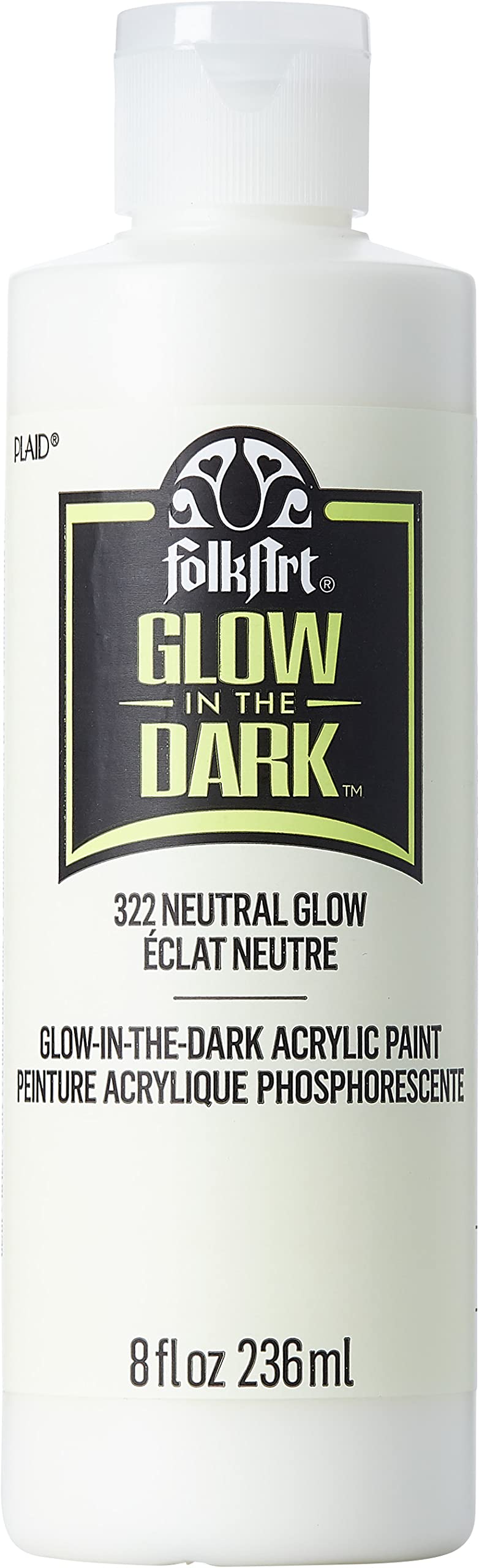 FolkArt glow in the dark paint, 8 oz, Neutral 8 Fl Oz