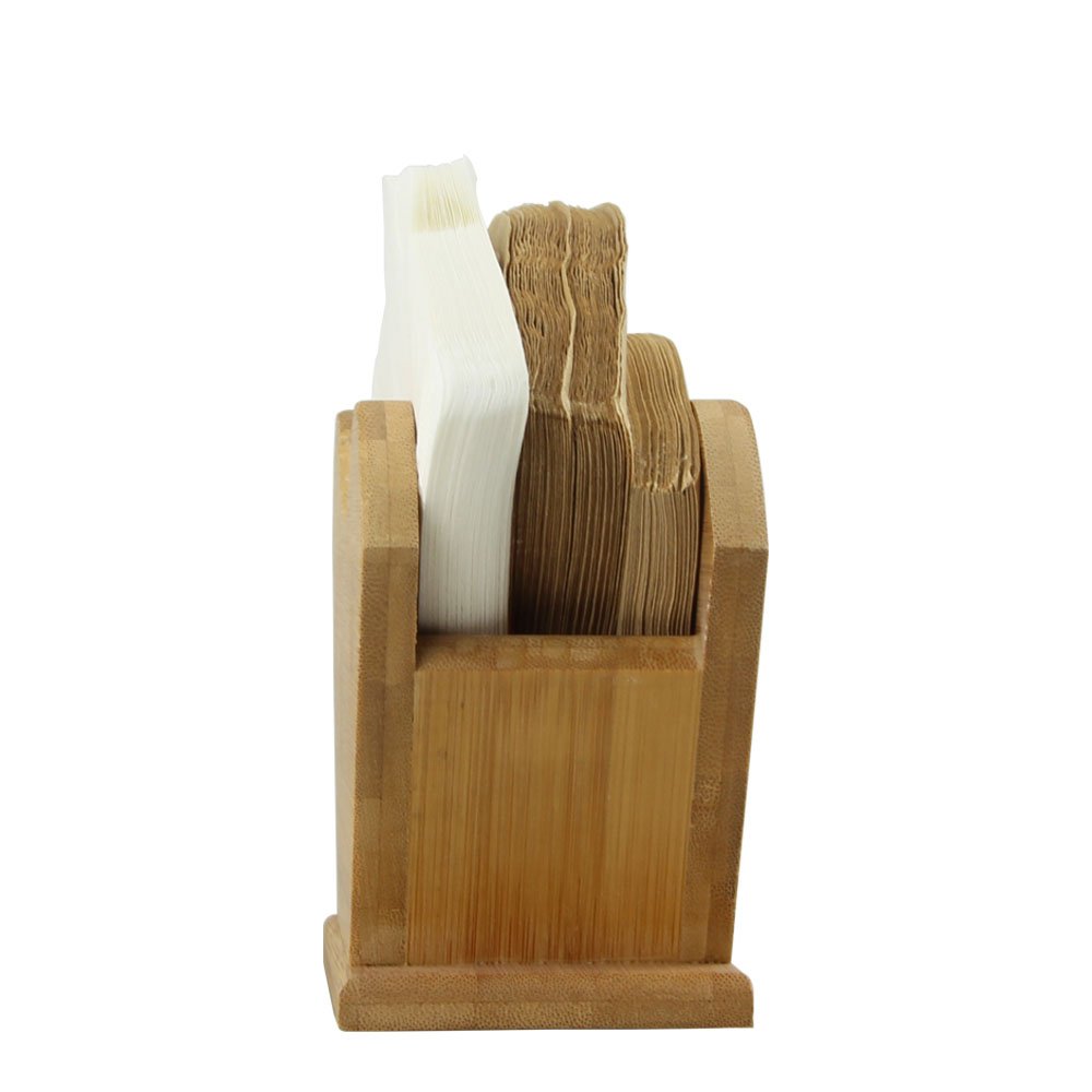 Unibene Bamboo Coffee Filter Holder, Renewable Stand Container Dispenser Rack Shelf for Square Cone-shaped and Flat-bottomed Pour Over Paper Filters