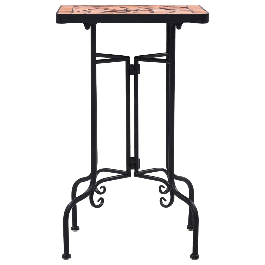 TEWTX7 Mosaic Accent Table Patio Side Table End Table Coffee Table Plant Stand 13.8" x 13.8" x 22" Plant Shelf for Patio Porch Beach Theme Balcony Back Deck Pool Indoor Outdoor Coffee