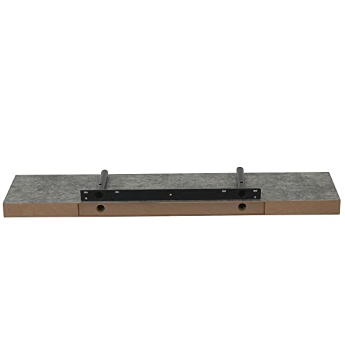 Household Essentials Floating Wall Shelf, Slate Grey