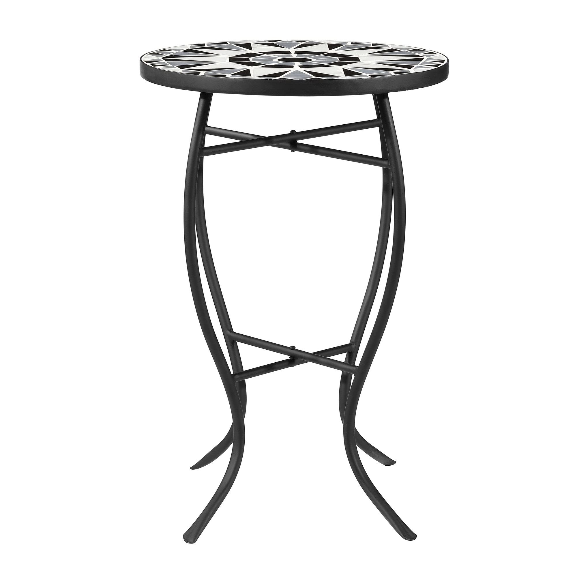 Overstock Ledel Outdoor Ceramic Side Table Mosaic Plant Stand Blue