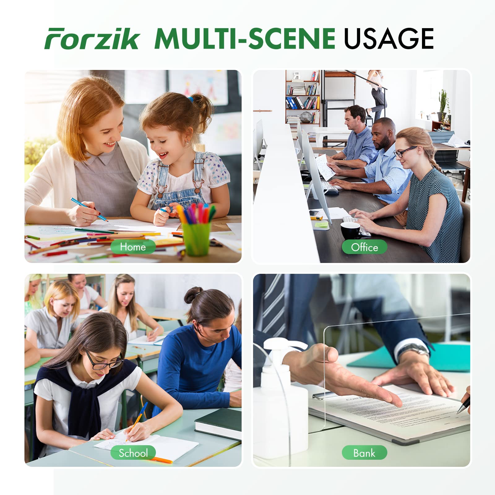Forzik Compatible 950 XL Ink Cartridge Replacement for HP 950XL 951XL Combo Work for HP OfficeJet Pro 8600 8610 8620 8100 8630 8660 8640 8615 8625 276DW 251DW Printer