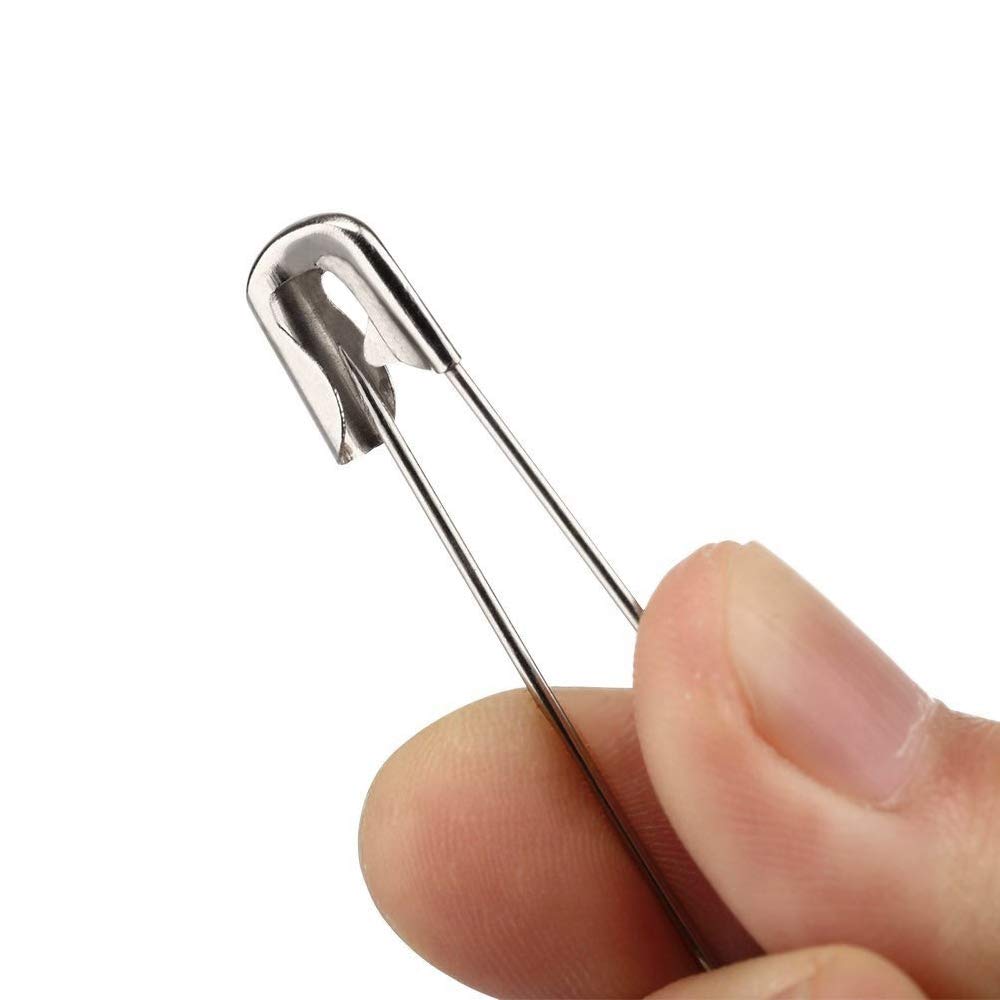 50PCS-3.3In Safety Pins,Stainless Steel Safety Pins,Safety Pins Bulk Metal Silver Sewing Pins Clothing Clips Tool 75mm Decorative Safety pins (3.3" 50)