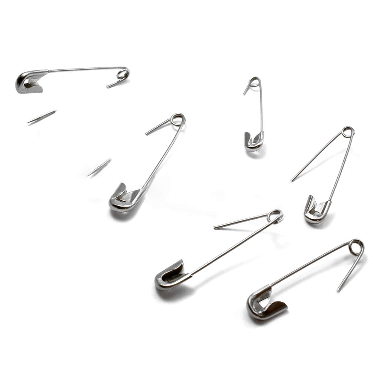 50PCS-3.3In Safety Pins,Stainless Steel Safety Pins,Safety Pins Bulk Metal Silver Sewing Pins Clothing Clips Tool 75mm Decorative Safety pins (3.3" 50)