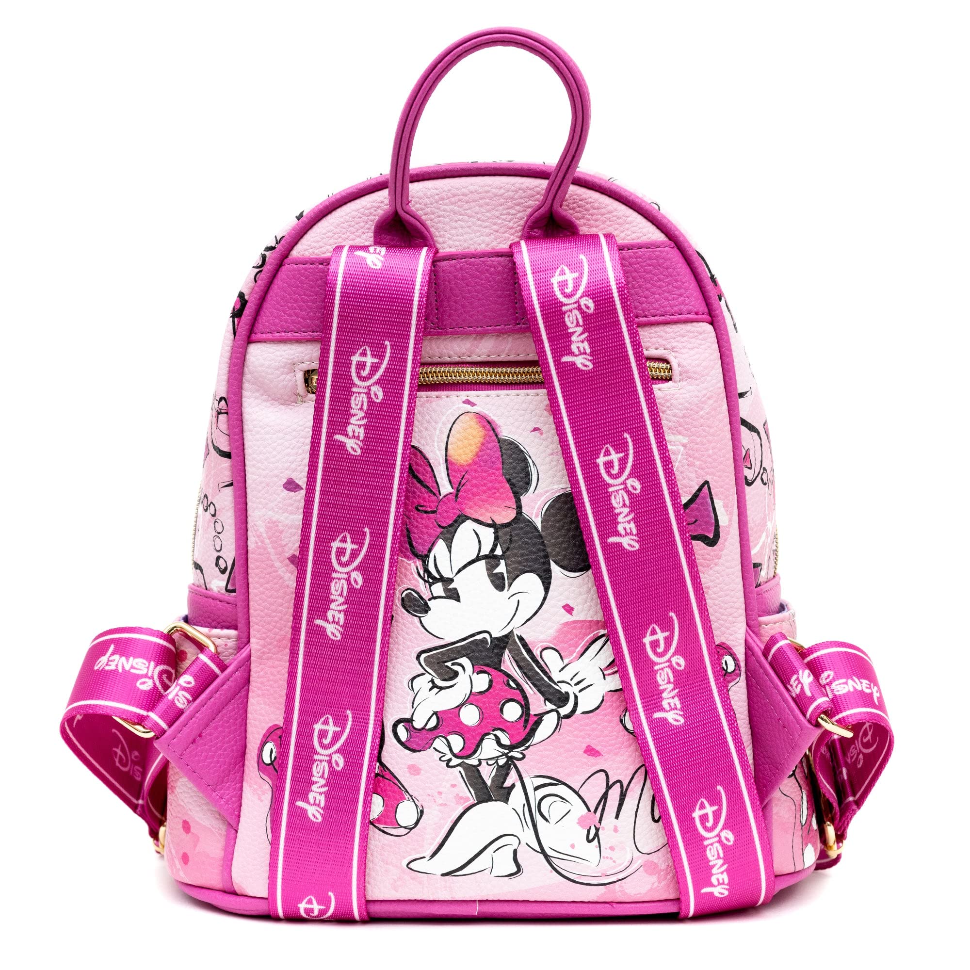 Wondapop Disney Minnie Mouse 11" Vegan Leather Fashion Mini Backpack