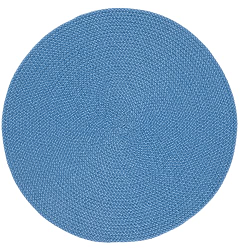 Safavieh Braided Collection 3' x 3' Round Blue BRD403M Handmade Country Farmhouse Area Rug
