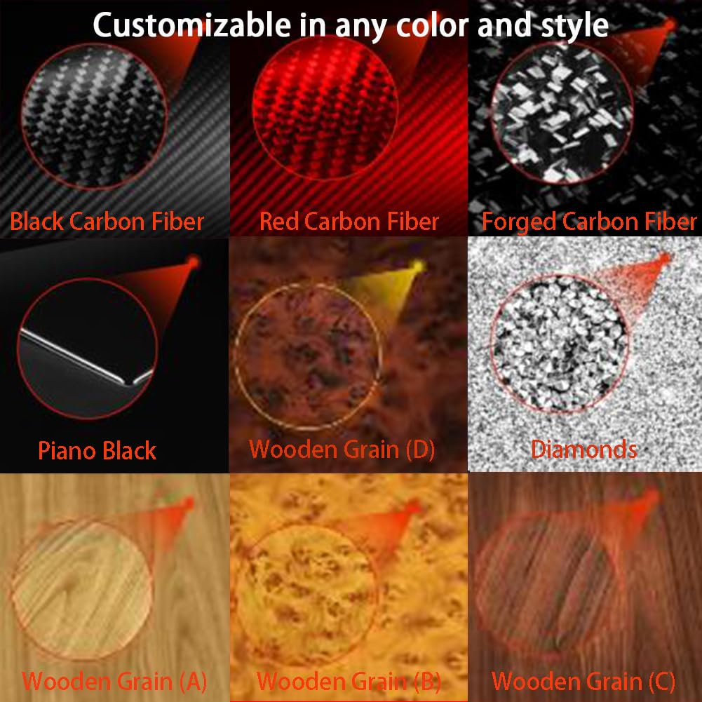 UOADA Real Premium Carbon Fiber Car Gear Box Control Decal Trim Center Console Gear Shift Panel Cover Sticker Interior Compatible with Dodge Journey 2011 2012 2013 2014 2015 2016 2017