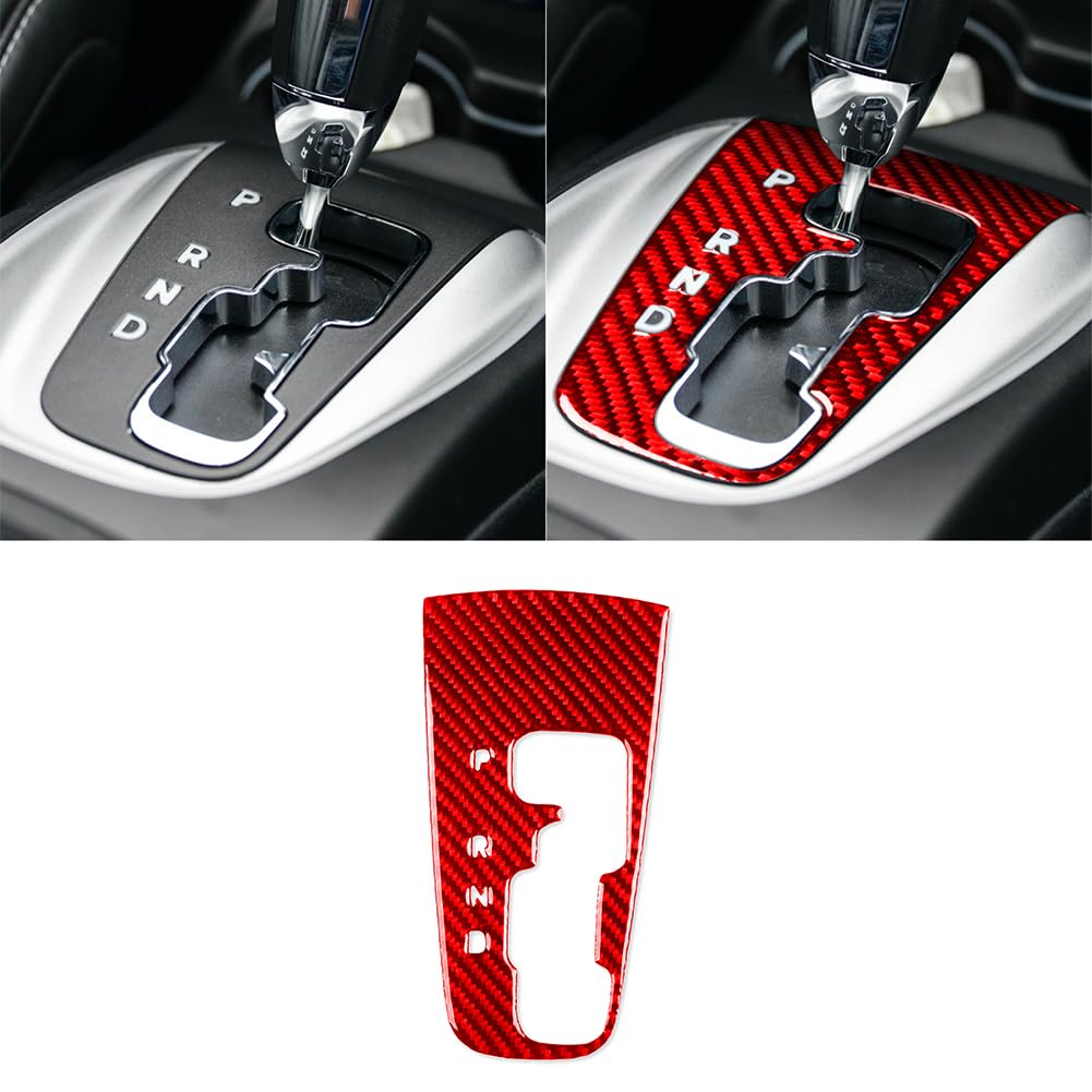 UOADA Real Premium Carbon Fiber Car Gear Box Control Decal Trim Center Console Gear Shift Panel Cover Sticker Interior Compatible with Dodge Journey 2011 2012 2013 2014 2015 2016 2017