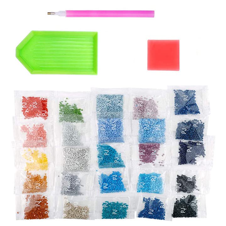 Ginfonr DIY 5D Diamond Art Kits for Adults, Flowers Fruit Table Diamond Painting for Adults, Diamond Art Plants Full Drill, Diamond Art Kits Embroidery Rhinestone Craft for Home Wall Decor 12*16 Inch
