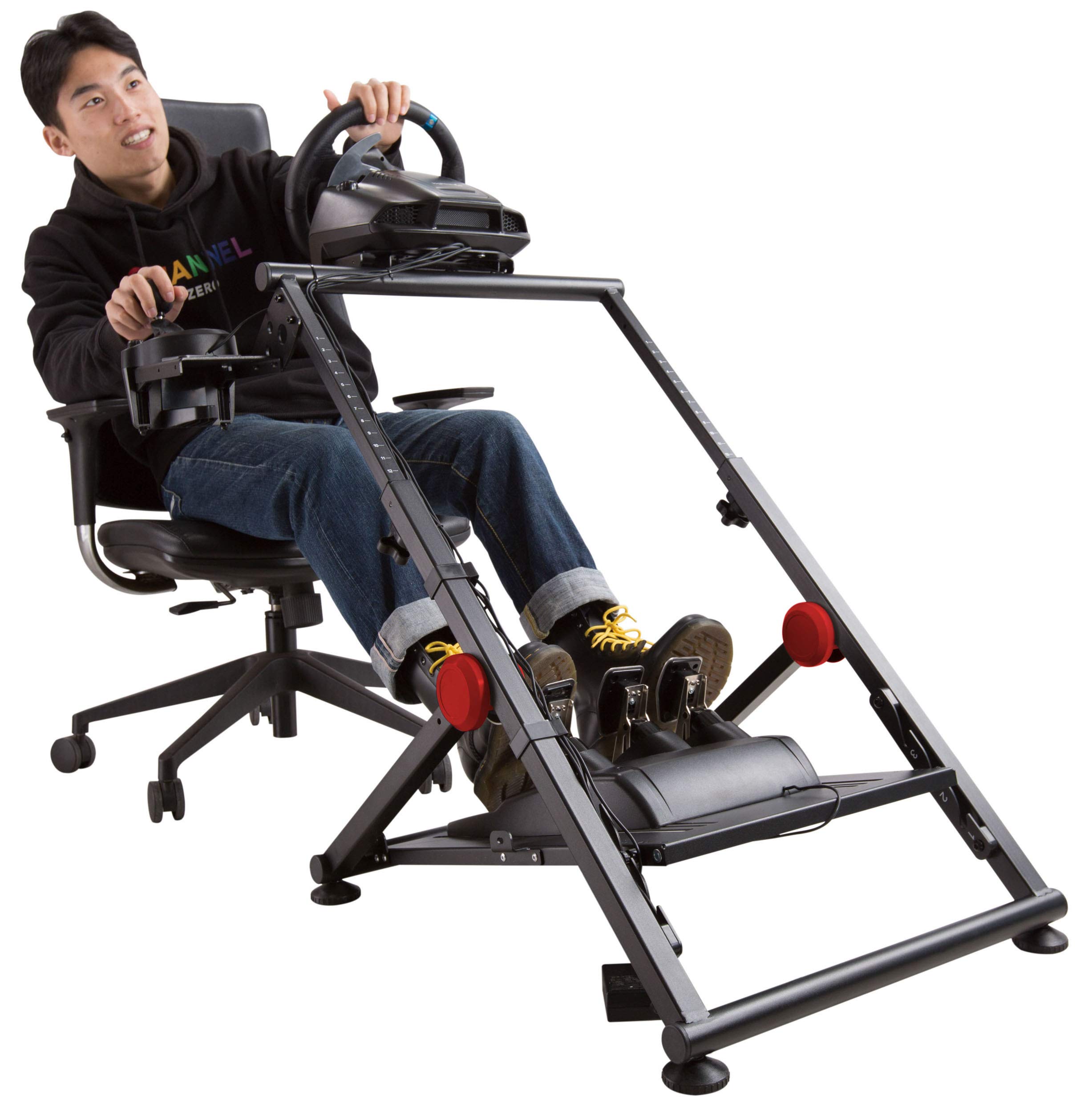 Conquer Racing Simulator Cockpit Driving Gaming Wheel Stand and Gear Shifter Mount