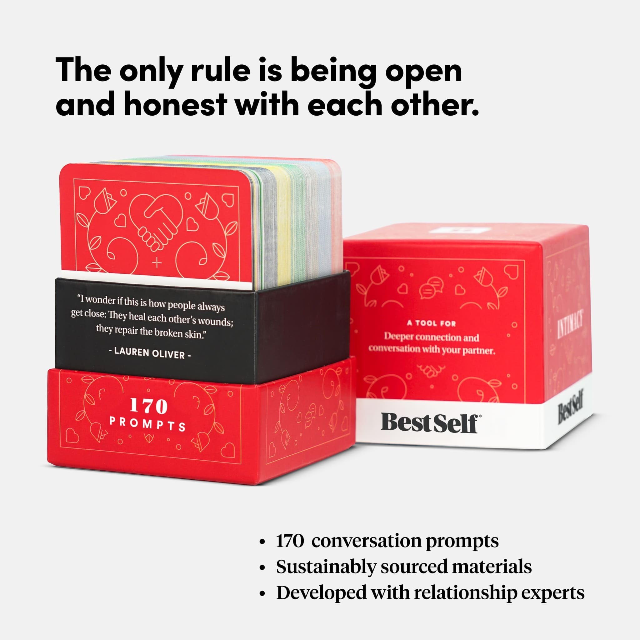 Couples Game Deck by BestSelf ― 150 Engaging Conversation Starters for Couples to Strengthen Their Relationship, Romance, Trust & Openness ― Best Couples Gifts and Couple Game