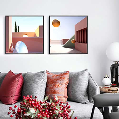 FOLKOR 12x12 Frame for Canvas Painting 0.6-0.8β Deep, 2 Pack Square Floater Frame for Canvas Prints, Floating frame for Wall Art Oil Painting Paint by Numbers Living Room Decor (Black)