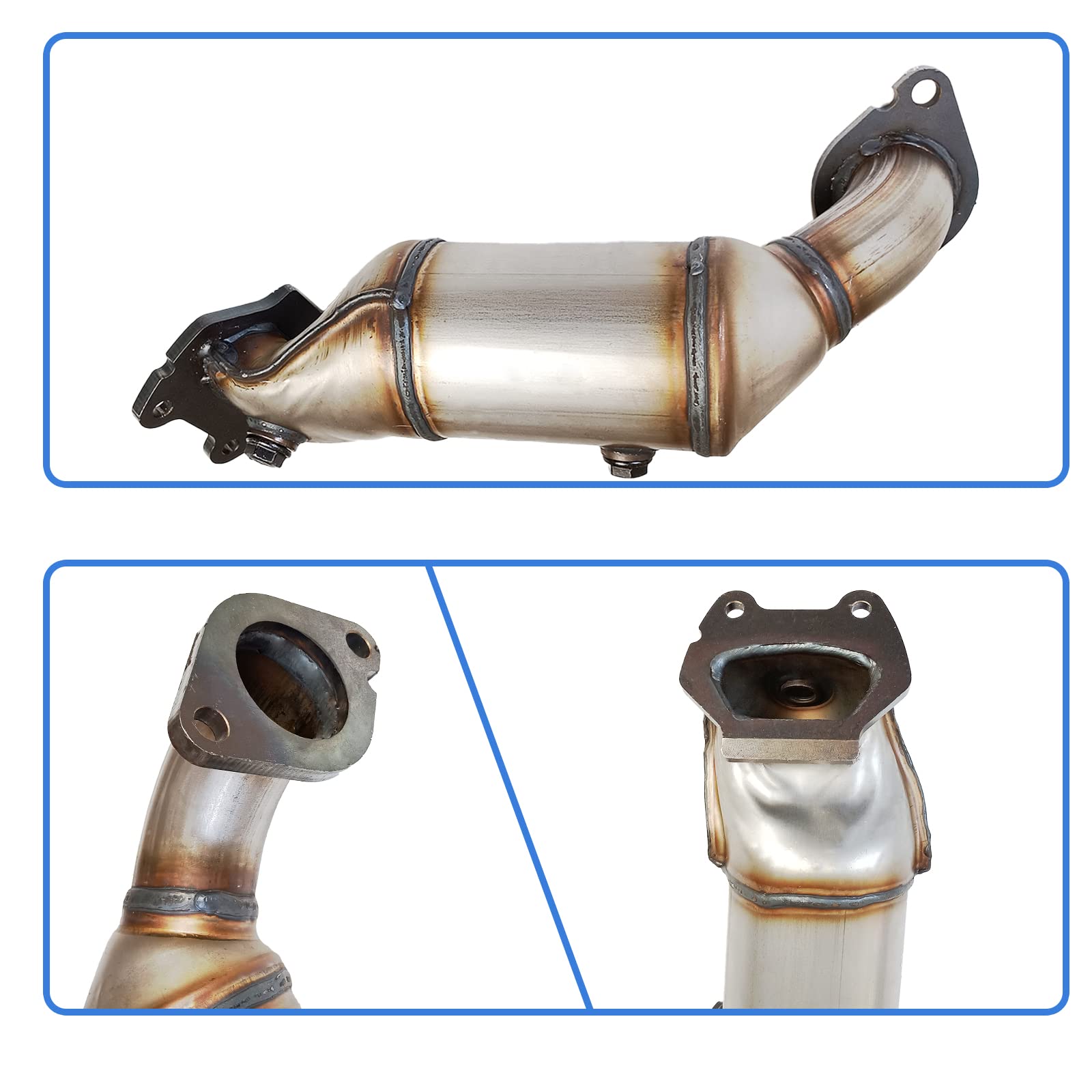 PULCHERFLOW Right Catalytic Converter Compatible With 2011-2016 Dodge Grand Caravan 3.6L, 2011-2015 Chrysler Town & Country Passenger Side High Performance (EPA Compliant)
