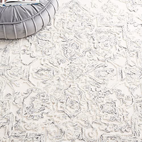 MARTHA STEWART Collection by SAFAVIEH 8' x 10' Ivory/Charcoal MSR3532H Handmade Contemporary Wool Area Rug