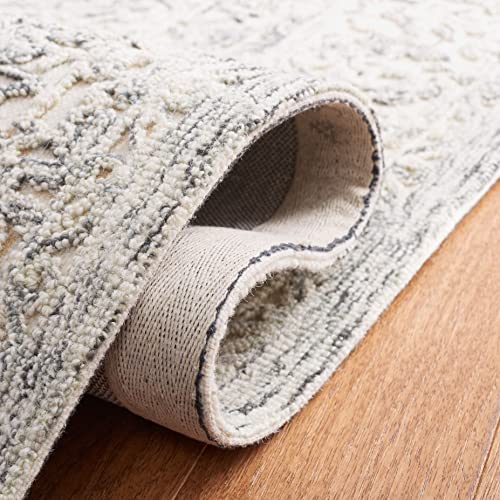 MARTHA STEWART Collection by SAFAVIEH 8' x 10' Ivory/Charcoal MSR3532H Handmade Contemporary Wool Area Rug