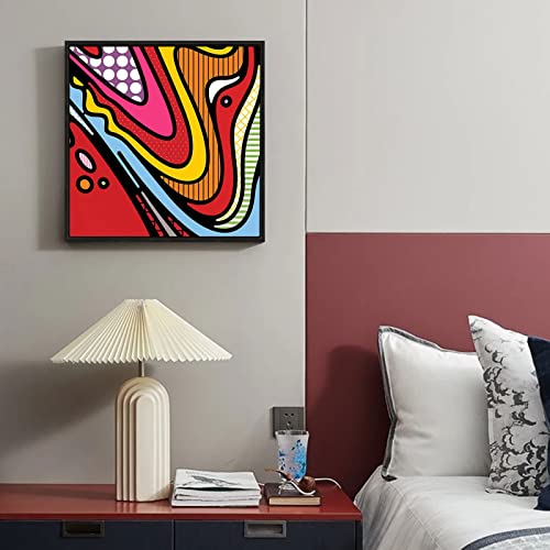 FOLKOR 12x12 Frame for Canvas Painting 0.6-0.8β Deep, 2 Pack Square Floater Frame for Canvas Prints, Floating frame for Wall Art Oil Painting Paint by Numbers Living Room Decor (Black)