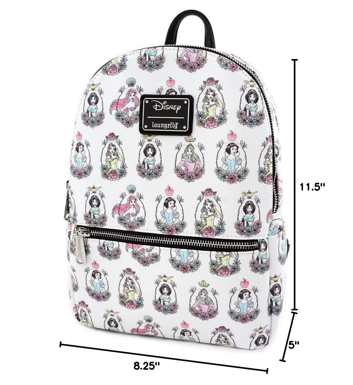 Loungefly Princess Portraits Faux Leather Mini Backpack Standard