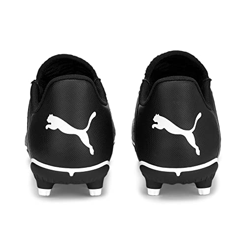 PUMA Future Play Firm Artificial Ground Sneaker, Black-White, 6.5 US Unisex Big Kid