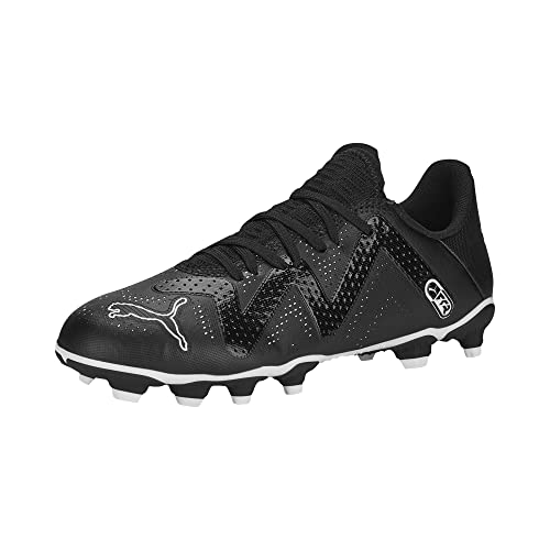 PUMA Future Play Firm Artificial Ground Sneaker, Black-White, 6.5 US Unisex Big Kid