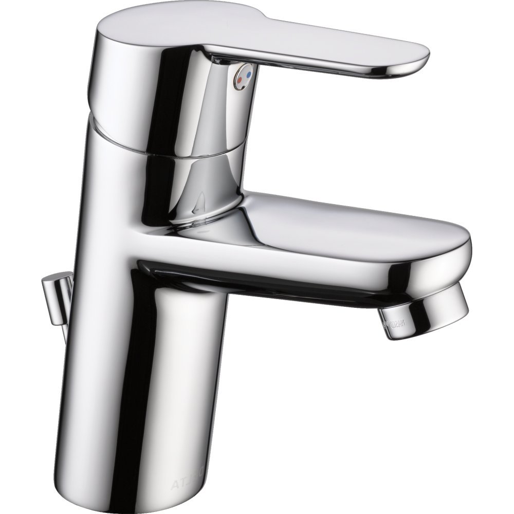 Delta Faucet Modern Single Hole Bathroom Faucet, Single Handle Bathroom Faucet Chrome, Bathroom Sink Faucet, Drain Assembly, Chrome 573LF-PP