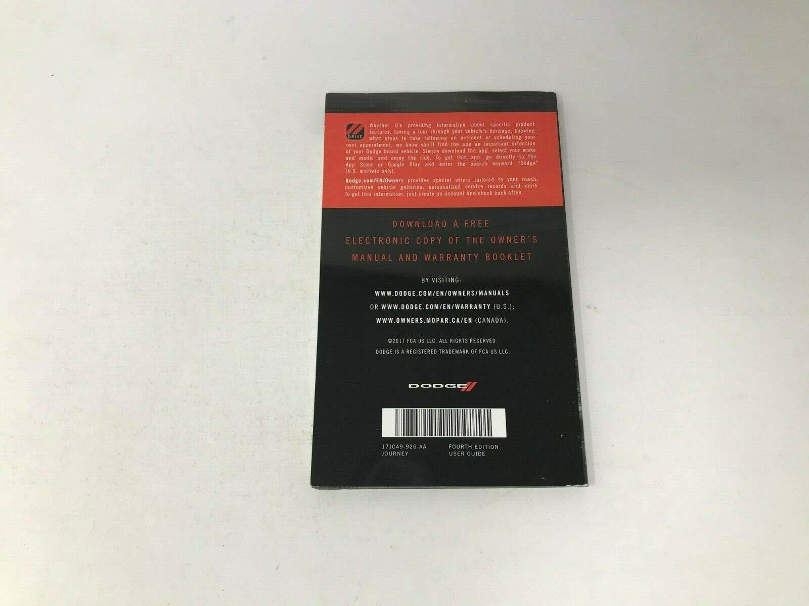 2017 Dodge Journey Owners Manual Handbook Set with Case OEM Z0B063