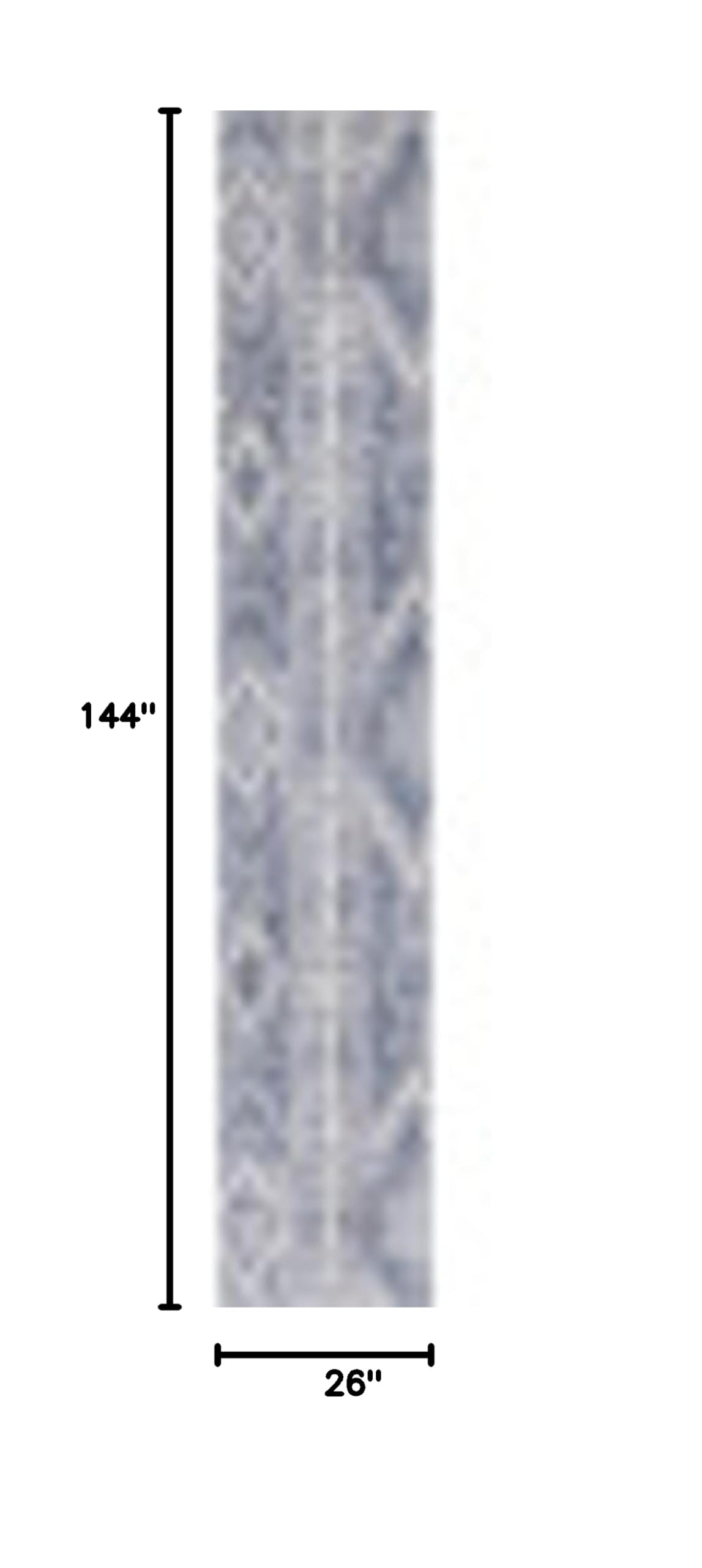 Unique Loom Portland Collection Southwestern Inspired Striped Tone Area Rug, 2 ft 2 in x 12 ft, Blue/Gray