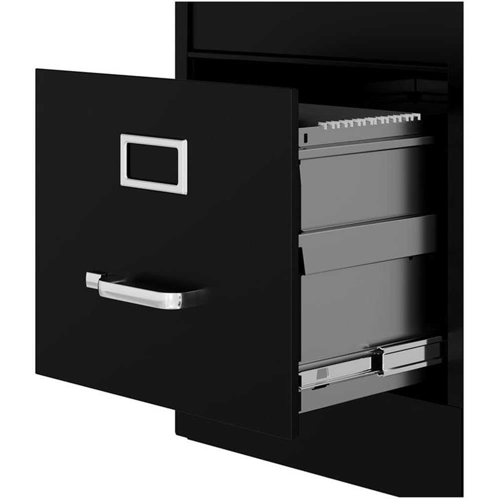 Lorell 2-Drawer Vertical File, 15 by 22 by 28, Black LLR42291