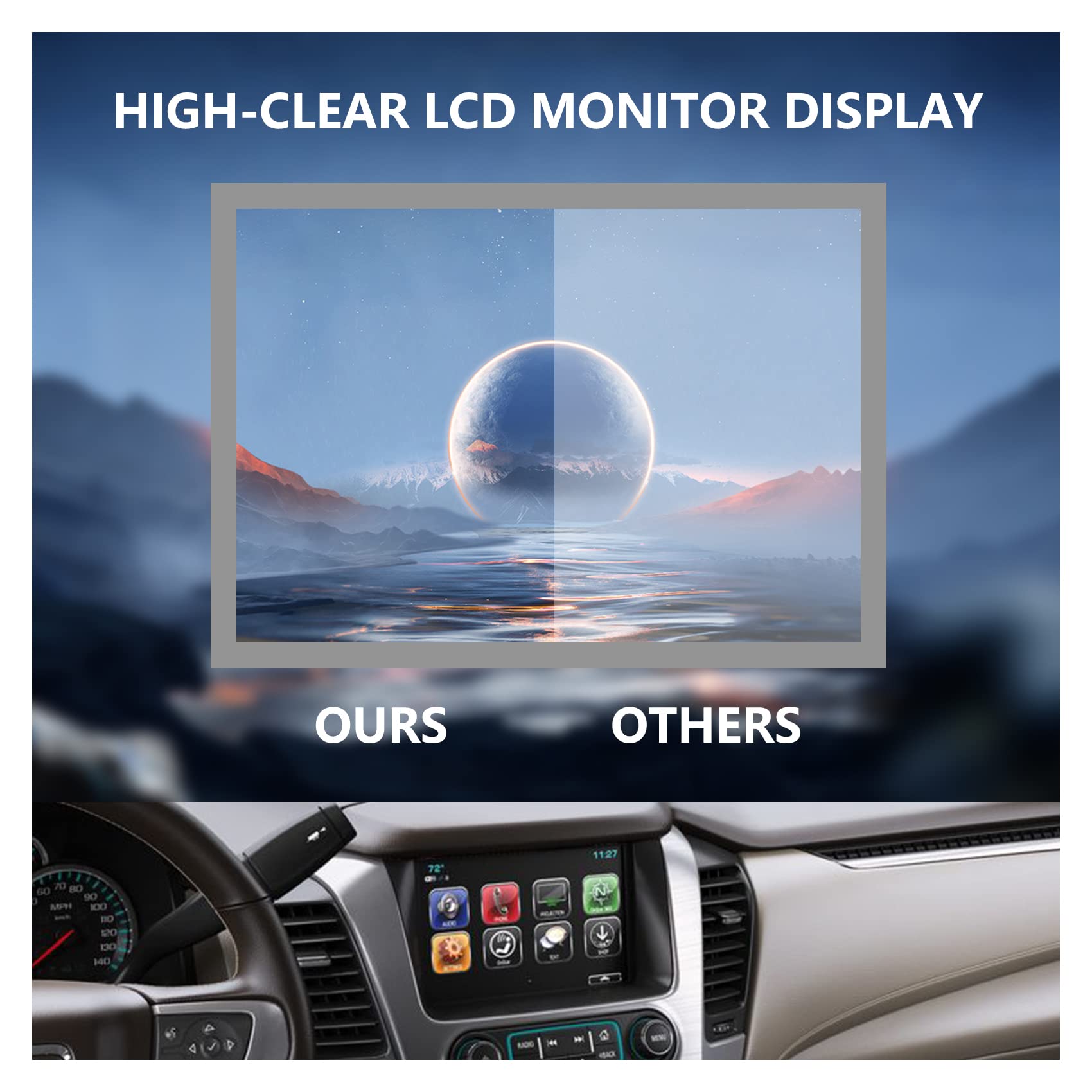 Replacement 8.4" Uconnect 4C UAQ LCD Monitor Touch-Screen, Radio Navigation New OEM Replacement Fit for Jeep Dodge RAM Chrysler 2017-2021
