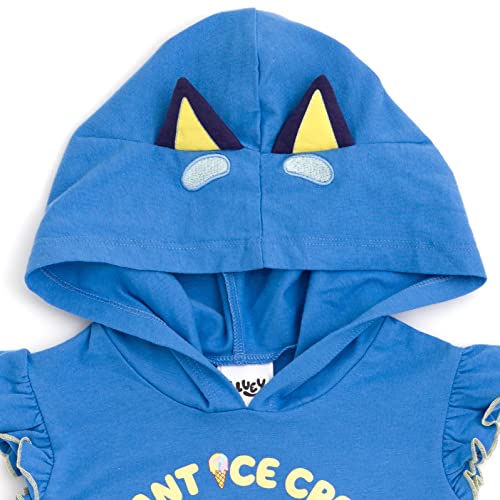 Bluey Toddler Girls Cosplay Tank Top Dolphin and French Terry Shorts 3T