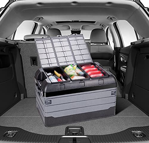 WDBBY Car Trunk Storage Box, Double-Layer Storage, Foldable Car Storage Box, Rear Trunk Storage Box, Storage Box