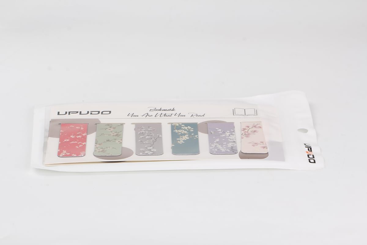 UpUDo 12 Pack Magnetic Bookmark, Book Marker Clip for Teachers, Students, Book Lovers, Printing on 2 Side