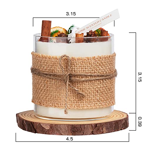 BEWEEN Scented Soy Candles for Home with Pine Cones, Lemon, Cinnamon Decoration - Long Burning Candle for Clearance, Housewarming β Makes Great Gift for Women & Men