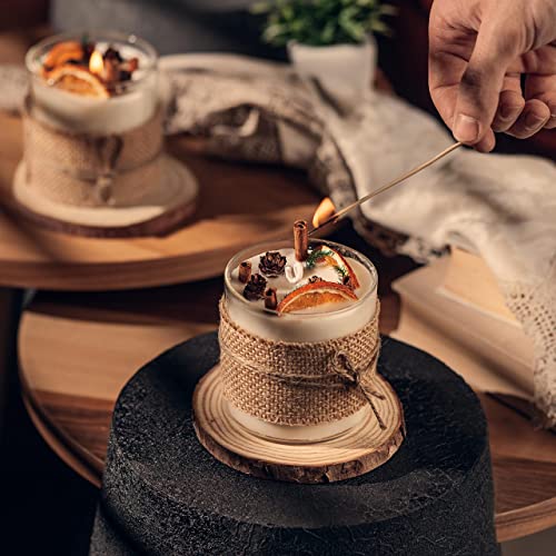BEWEEN Scented Soy Candles for Home with Pine Cones, Lemon, Cinnamon Decoration - Long Burning Candle for Clearance, Housewarming β Makes Great Gift for Women & Men