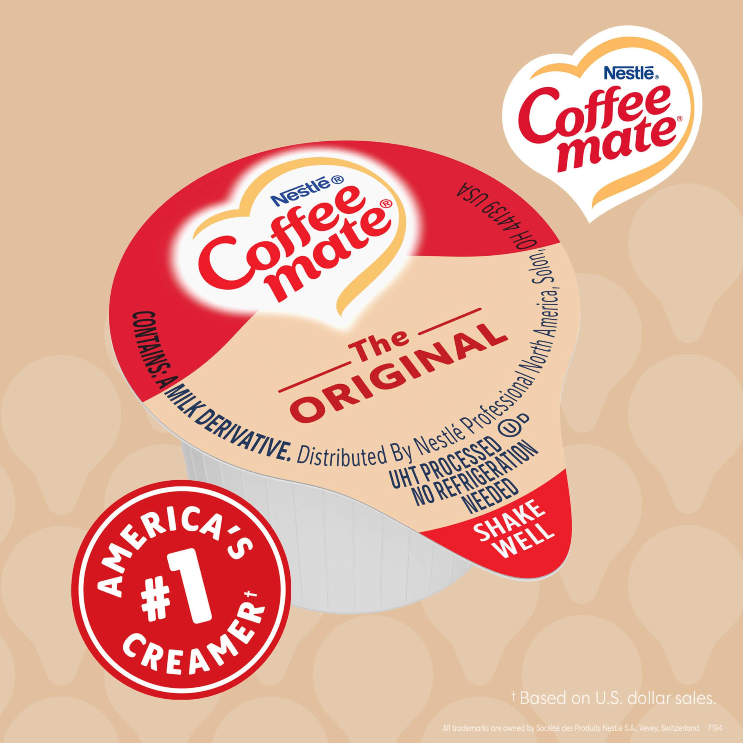 Nestle Coffee mate Coffee Creamer, Original, Liquid Creamer Singles, Non Dairy, No Refrigeration, Box of 360