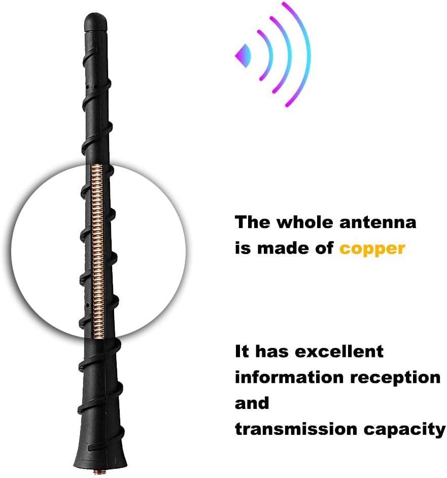 BASIKER Antenna fit for 2011-2025 Jeep Cherokee Grand Chrokee Renegade Compass, Dodge Journey Durango Dart Avenger Nitro, Chrysler 200 Fiat 500 Car Antenna Upgrade OEM 68297936AA 5091100AA