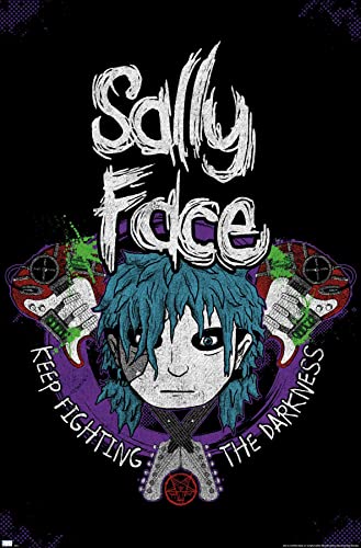 Trends International Sally Face - Crossed Guitars Wall Poster