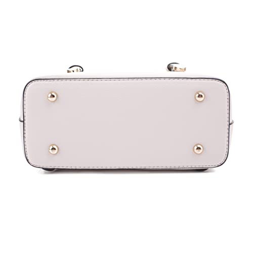 EVVE Faux Leather Small Fashion Backpack Purses For Women Girls Mini Daypack with Matching Wallet | Off white