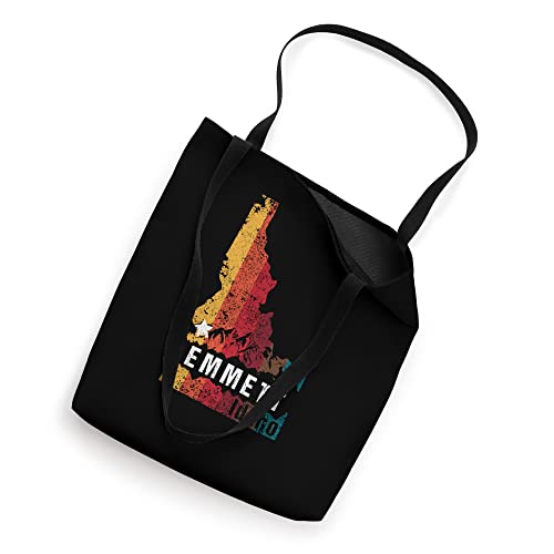 Emmett Idaho Retro State Map Souvenir Tote Bag