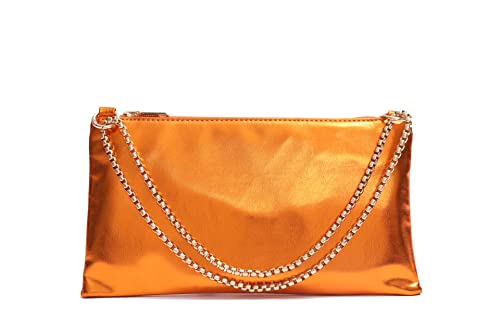 PHUMEE Mini Evening Clutch Purse for Women Charm Glossy Square Shoulder Handbag Hobo Bags Party Club