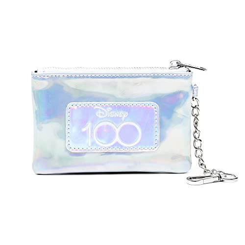 Disney Bag and Wallet Combo, Disney 100 Lilo and Stitch Stitch Pose Iridescent Holographic, Oil Slick Vegan Leather