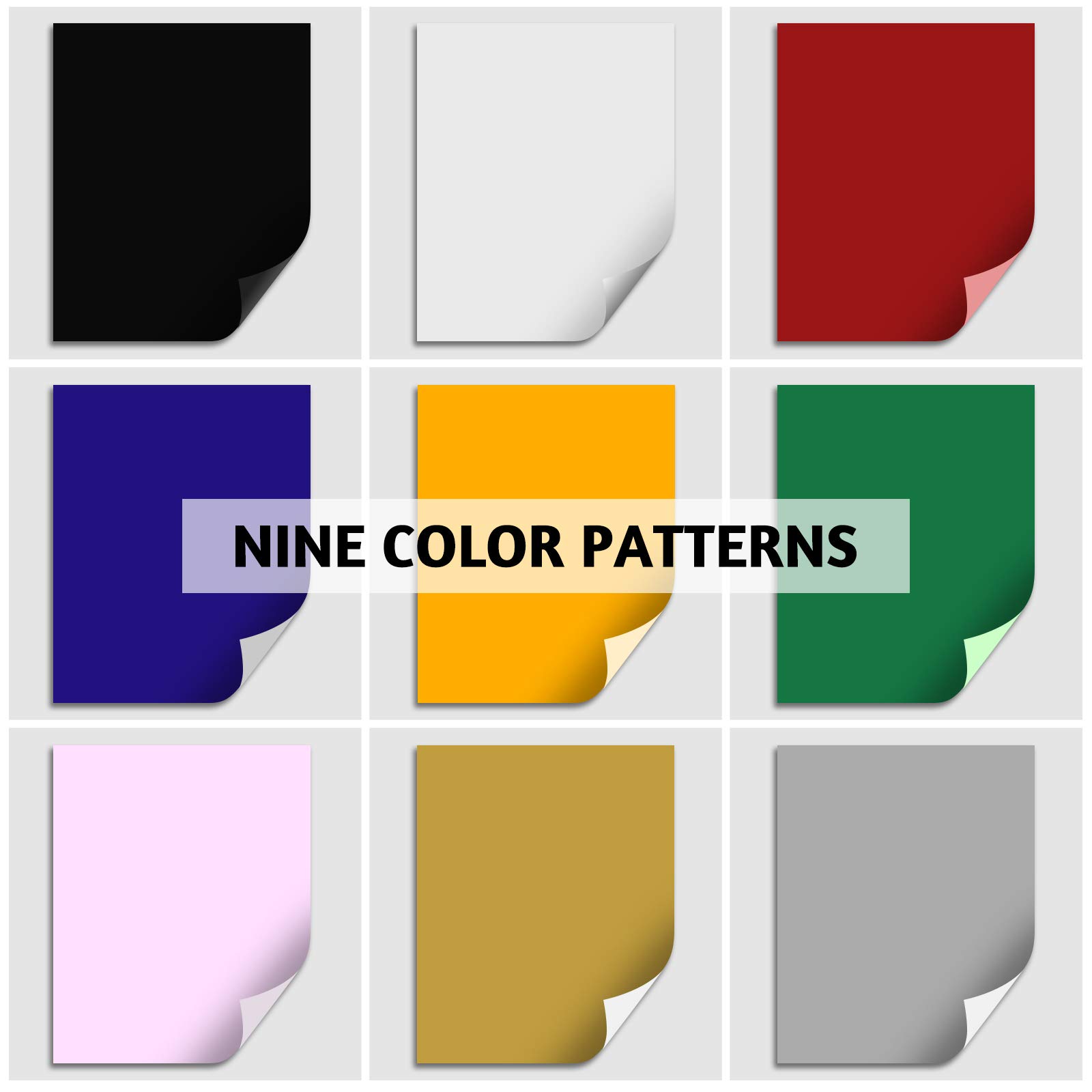 White HTV Heat Transfer Vinyl Bundle: 13 Pack 12" x 10" White Iron on Vinyl for T-Shirt, White Heat Transfer Vinyl for Cricut, Silhouette Cameo or Heat Press Machine