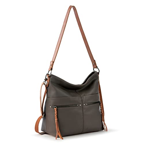 The Sak Womens Ashland Bucket Bag In Leather, Slate, One Size US
