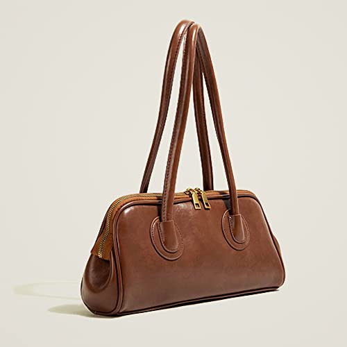 JBB Shoulder Bag Retro Classic Purse Clutch Small Crossbody Bag Satchel Bags Handbag PU Leather Saddle Bag Brown