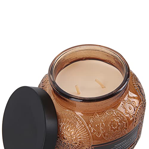 Madagascar Vanilla & Cedar Embossed Jar Candle