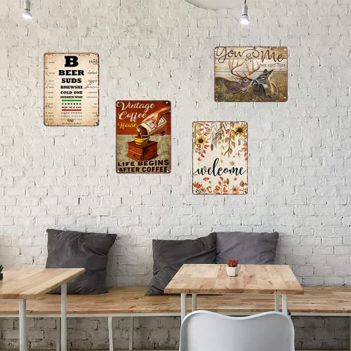 UFO Home Decor UFO Alien Screaming Tin Sign Chic Art Wall Metal Decorations Funny Iron Plaque Signs Gift for Room Bar Office 8x12 inch