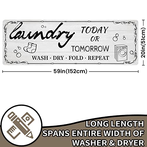 TPAPFRLY Farmhouse Laundry Room Rug 20"X59" Waterproof Laundry Mat for Laundry Room Non-Slip Entrance Rug Area Rug for Bathroom, Mudroom, Kitchen, Washroom, Light